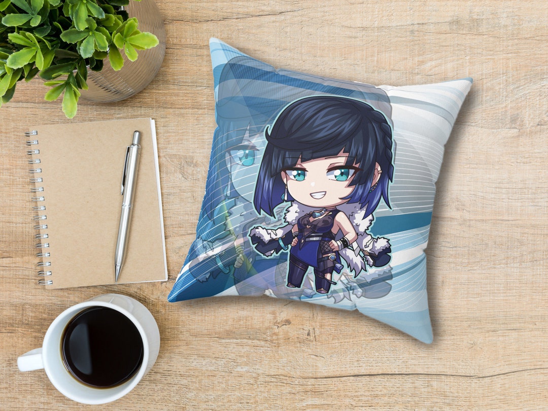 Chibi Yelan Square Pillow - Limited Edition Genshin Fan-made Merch ...