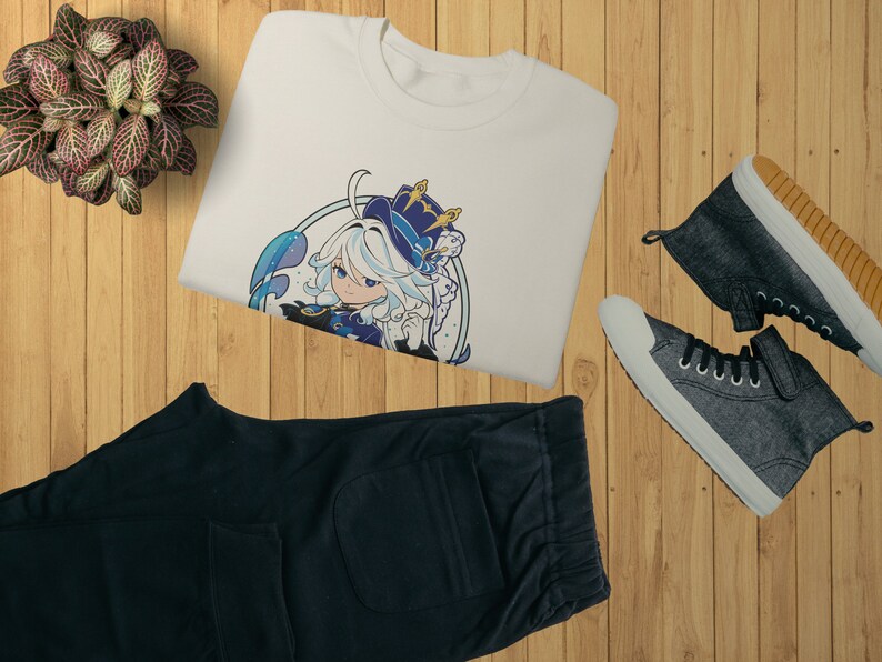 Furina Genshin Impact Sweatshirt Fan Made Merch Gamer Gift - Etsy