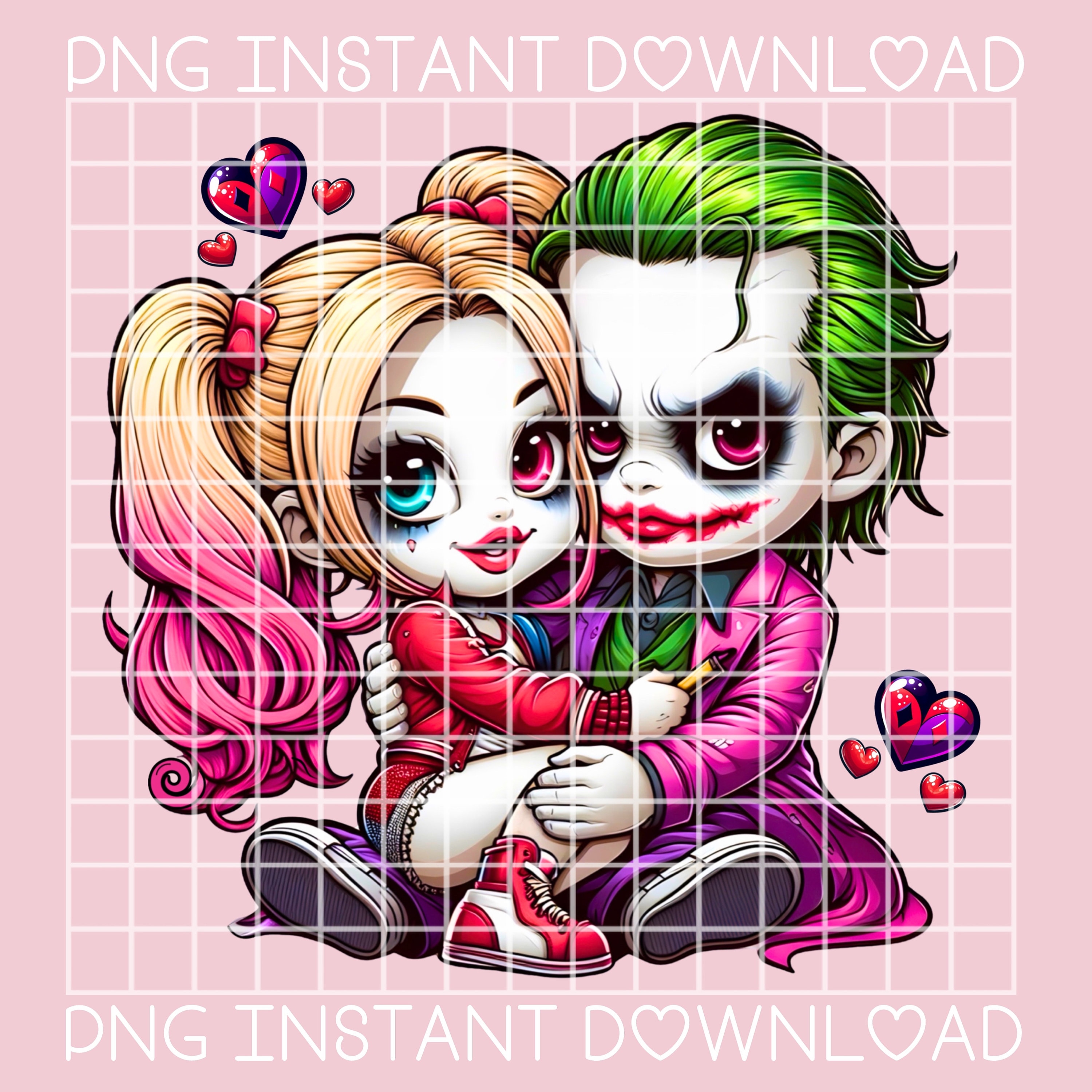 Baby Harley and Jokerr PNG - Etsy