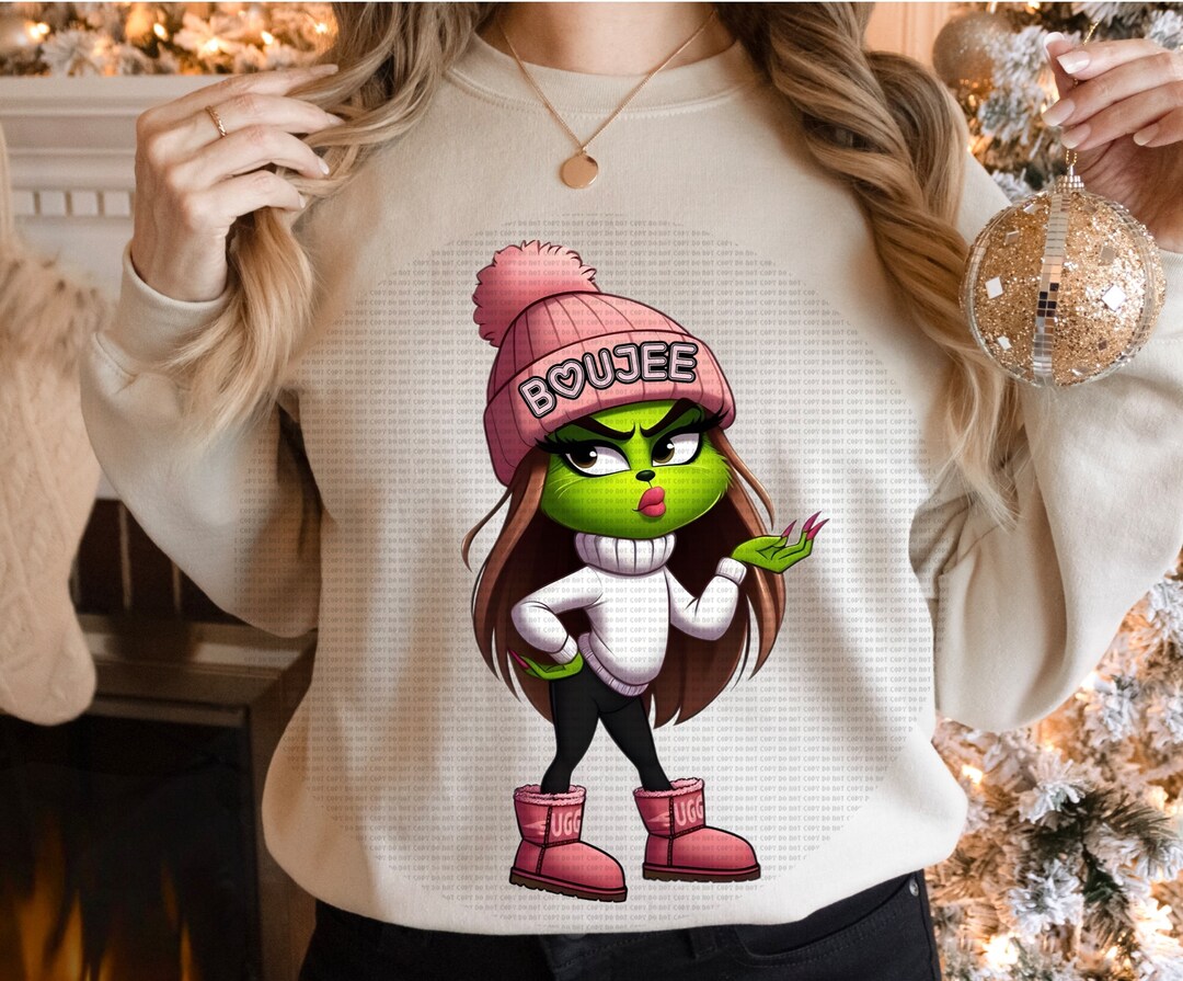 Boujee Grinch PNG - Etsy
