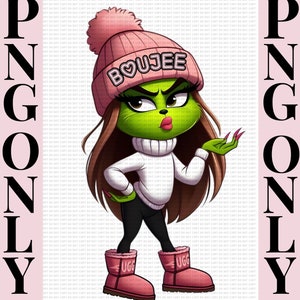 Boujee Grinch PNG - Etsy