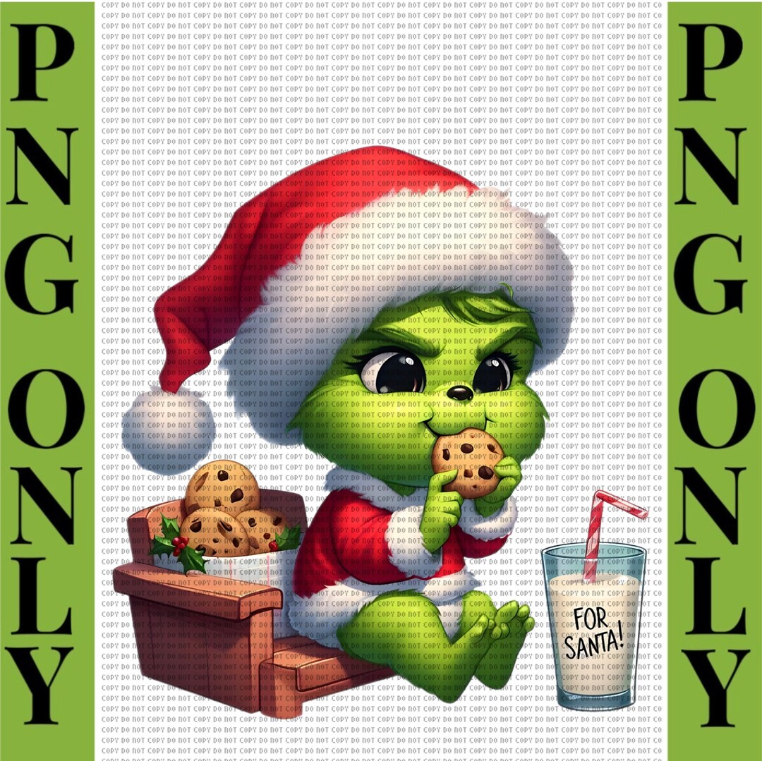 Baby Grinch Santa PNG - Etsy