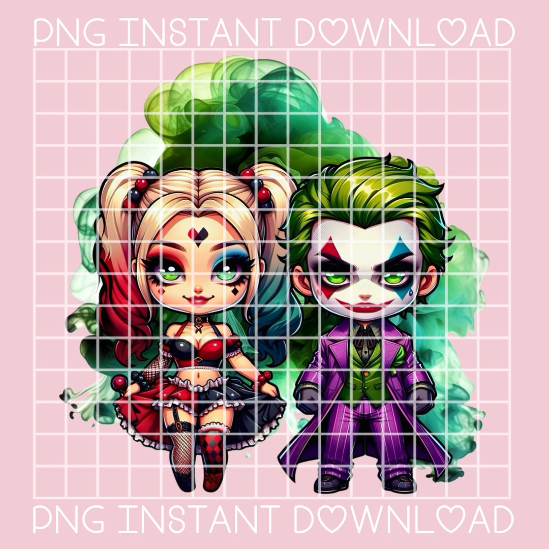 Harley and Jokerr PNG - Etsy