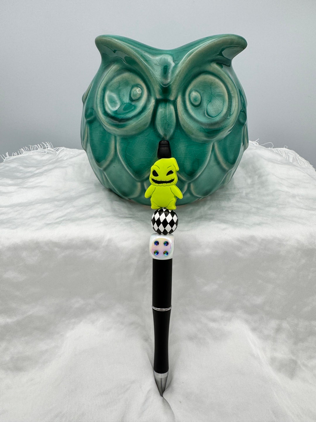 Oogie Boogie Beaded Pen, Black Ink Pen, Mr. Oogie Boogie Beaded Pen ...