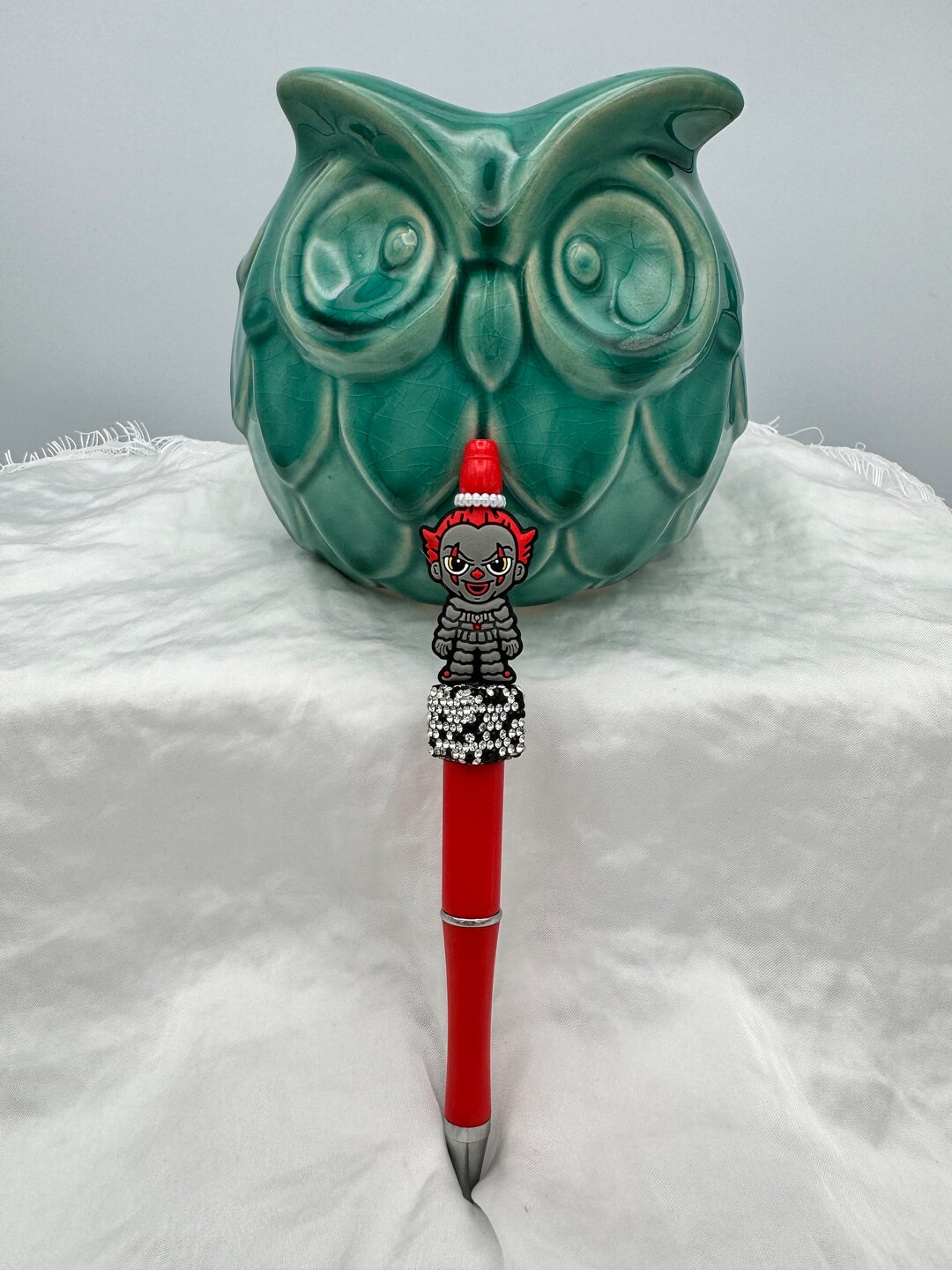 Pennywise the Clown Beaded Pen, Black Ink Pen, IT Beaded Pen, Evil ...