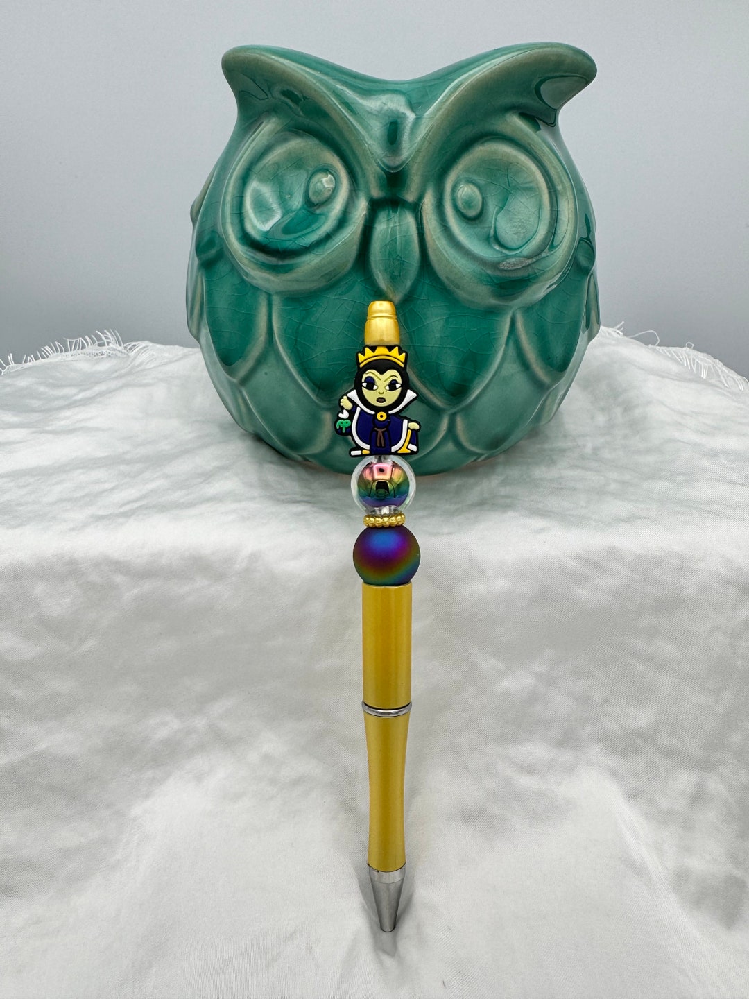 Evil Queen Beaded Pen, Black Ink Pen, - Etsy