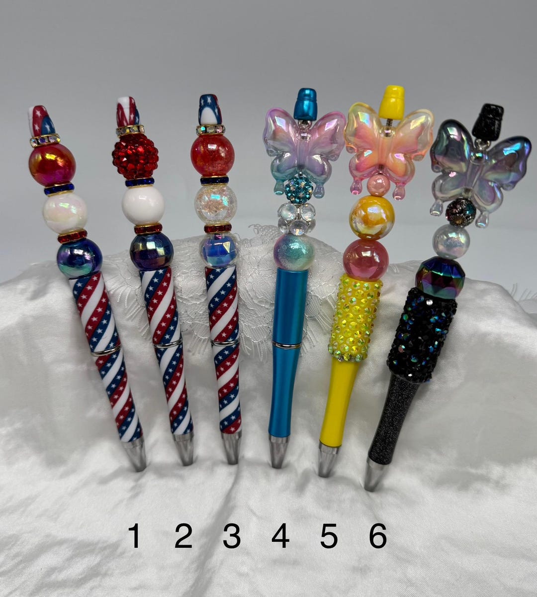 Fancy Beaded Pen, Black Ink Pen, Custom Fancy Pen, Custom Pen Gift ...