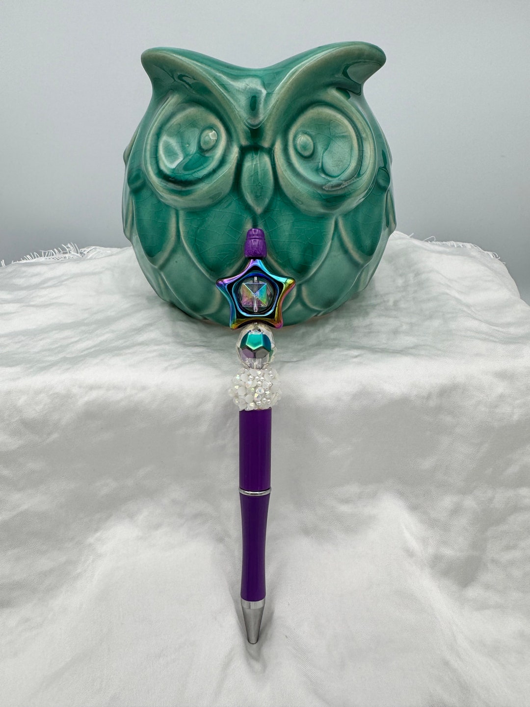 Galaxy Star Beaded Pen, Black Ink Pen, Galaxy Bead Pen, Custom Pen Gift ...