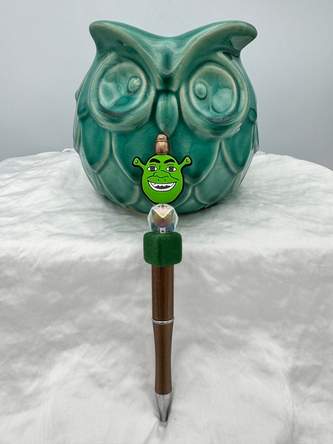 Shrek Beaded Pen, Black Ink Pen, Ogre Pen, Custom Pen Gift - Etsy