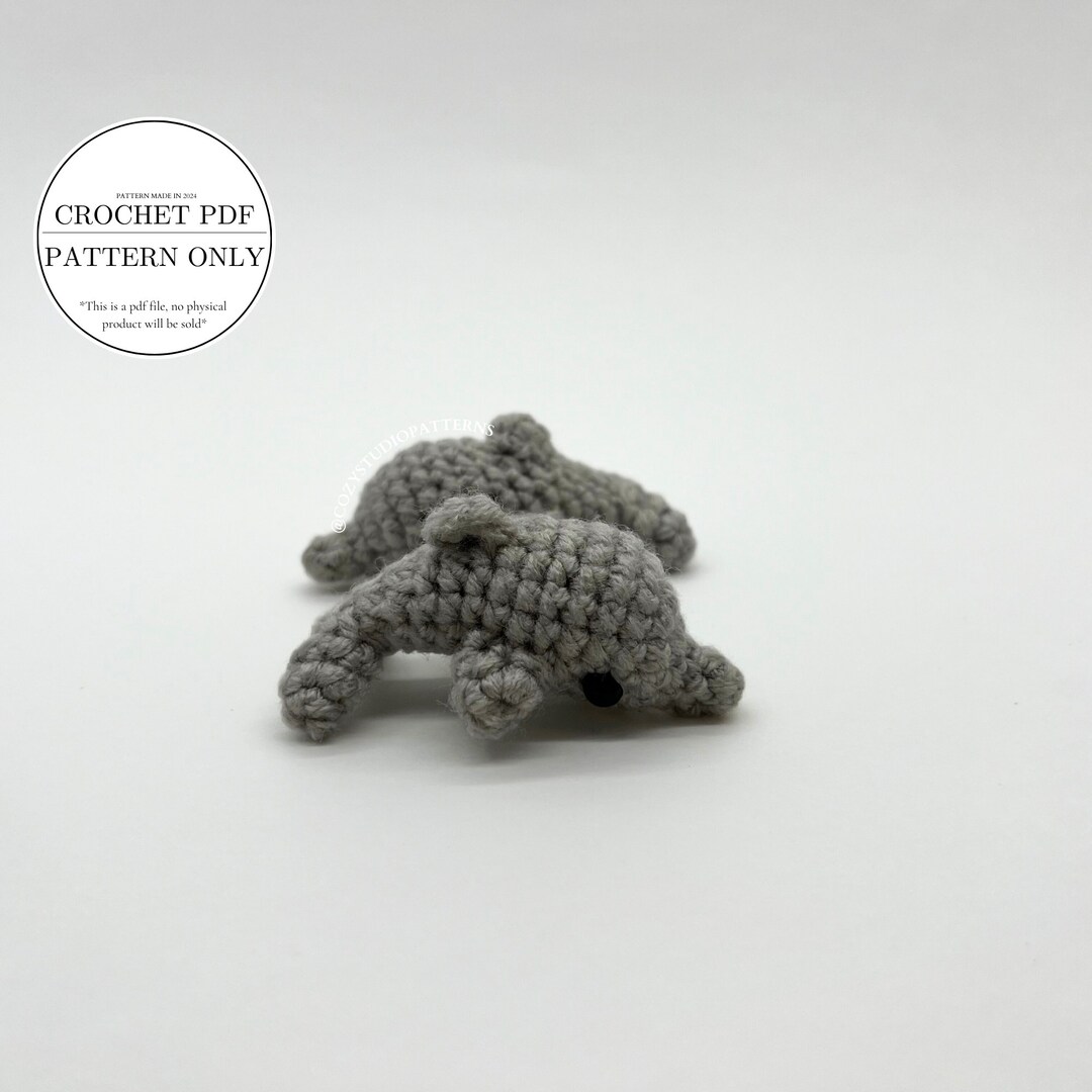 Pattern- Crochet Dolphin Keychain Pattern | Crochet Sea Animal Pattern ...
