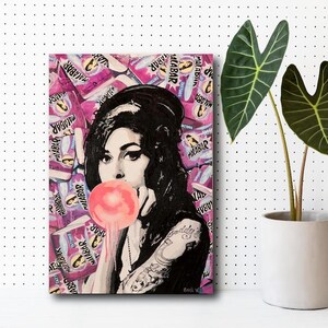 Amy Winehouse Pop Art Canvas Poster Print, British Singer Poster Art ...