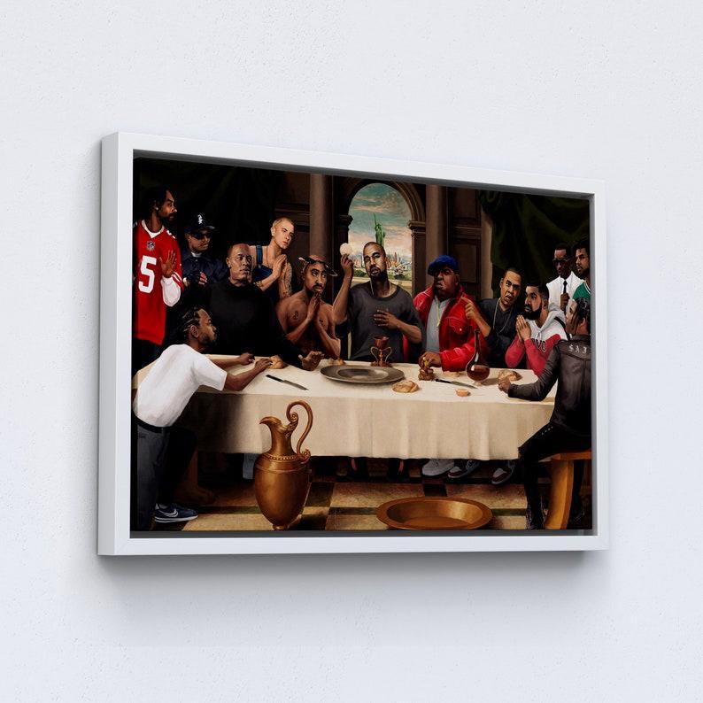 Rappers Last Supper Wall Art, Rapper Last Supper Print, Rap Music ...