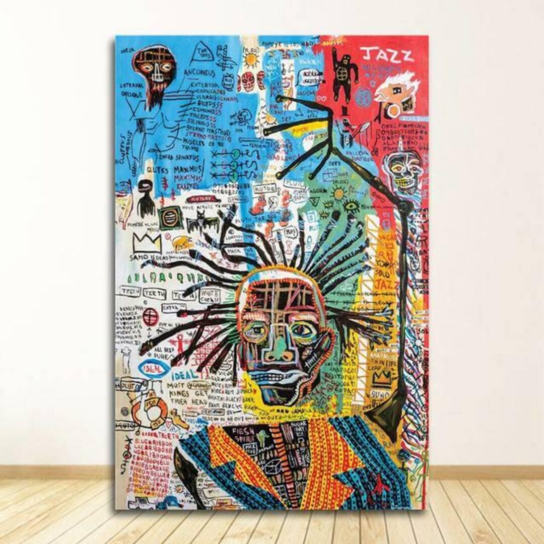 Jean Michel Basquiat Poster, American Painter Wall Art, Street Graffiti ...
