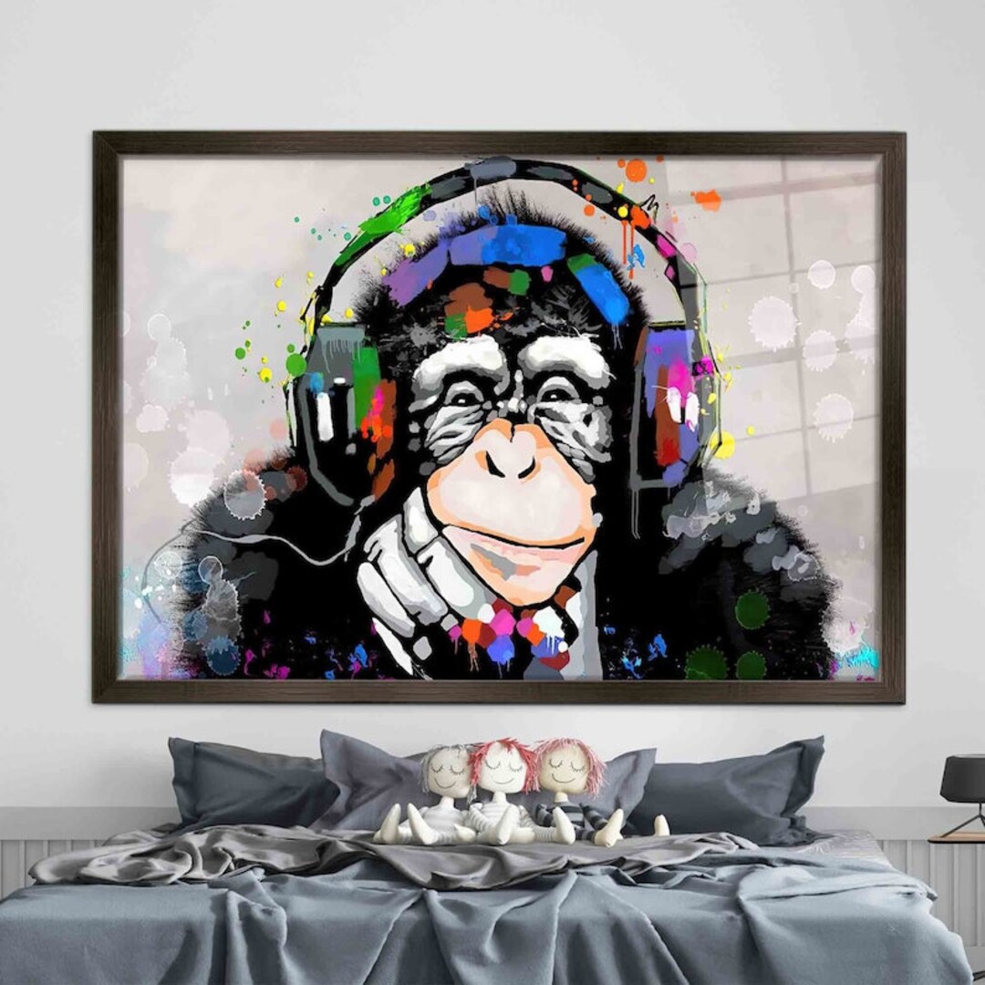 Wall Decor, Wall Decoration, Thinking Monkey, Animal Decor, Wall Art ...