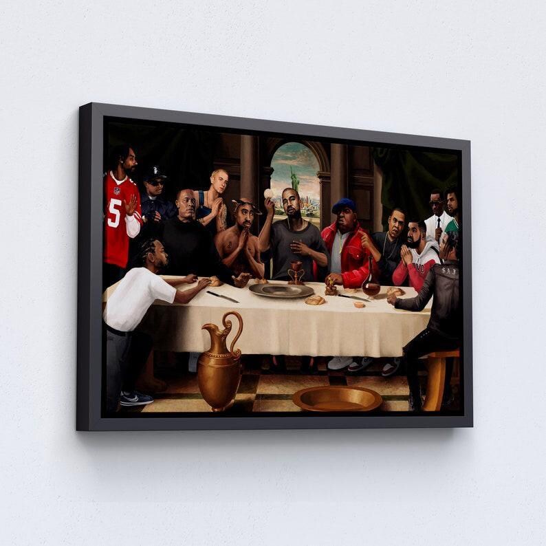 Rappers Last Supper Wall Art, Rapper Last Supper Print, Rap Music ...