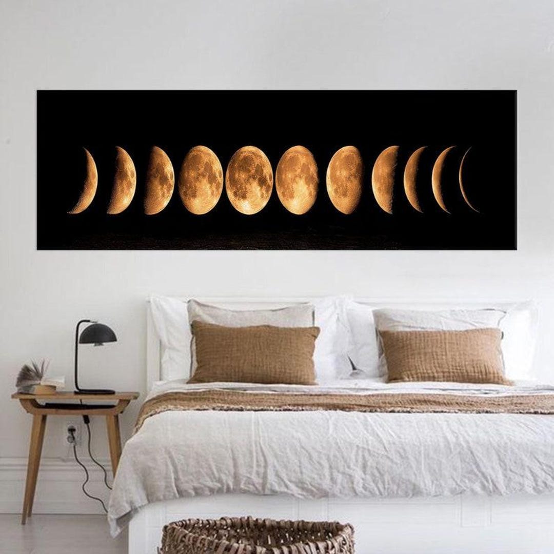 Lunar Eclipse Art, Moon Landscape, Moon, Sky Landscape, Sky Canvas Art, Galaxy Landscape, Trendy ...