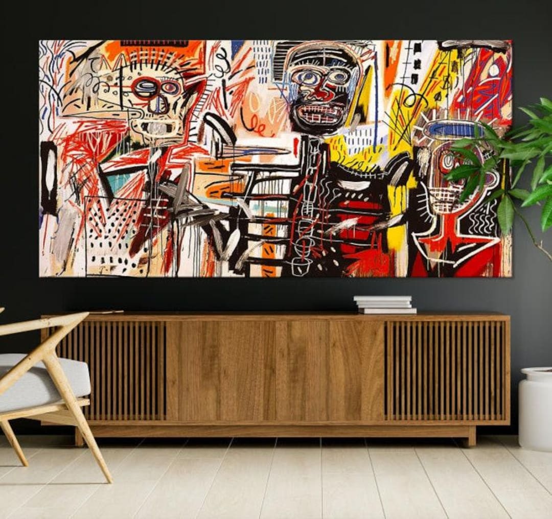 Large Abstract Graffiti Canvas Wall Art, Street Art Print, Extra Large ...