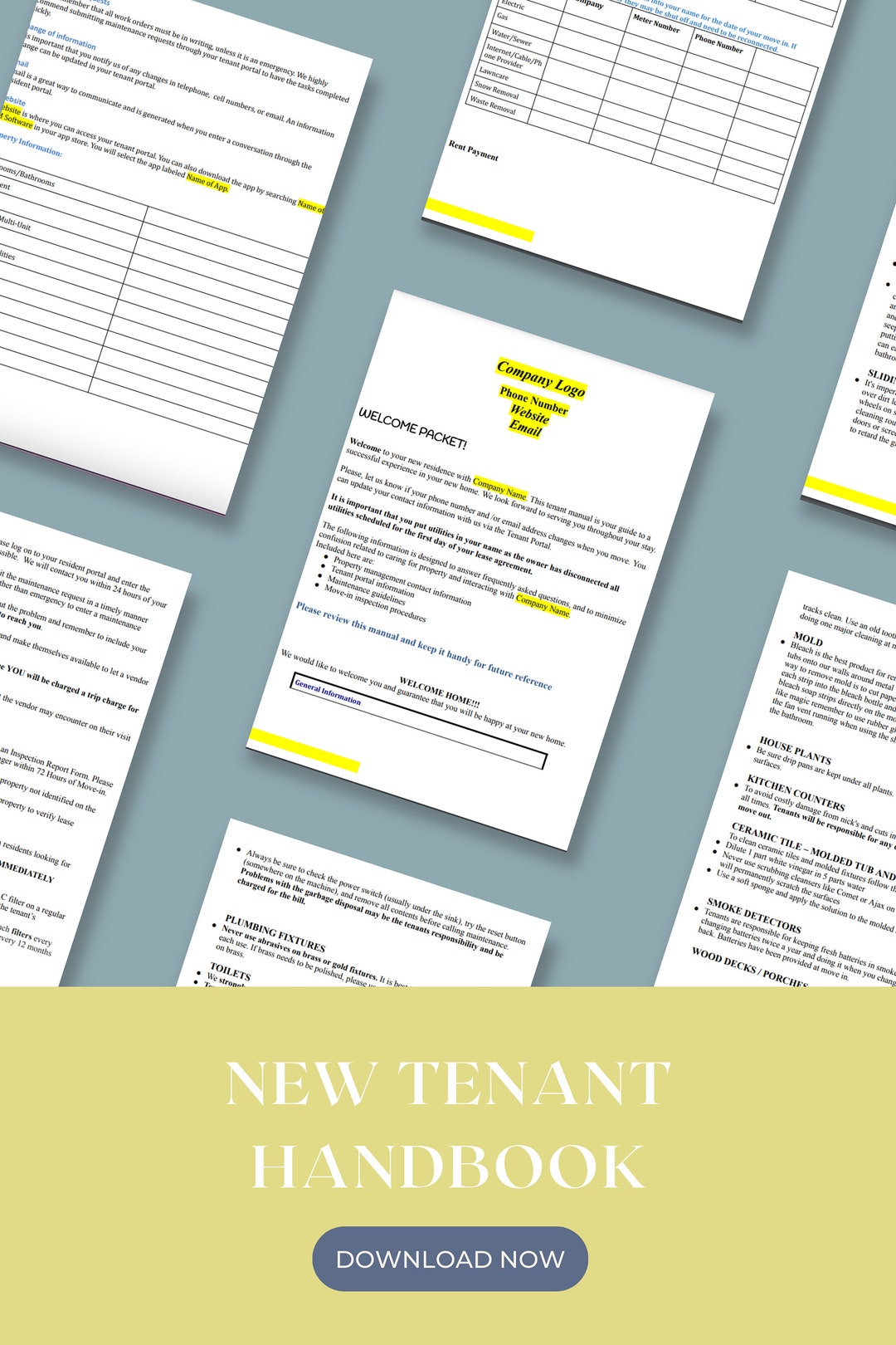 New Tenant Handbook - Etsy