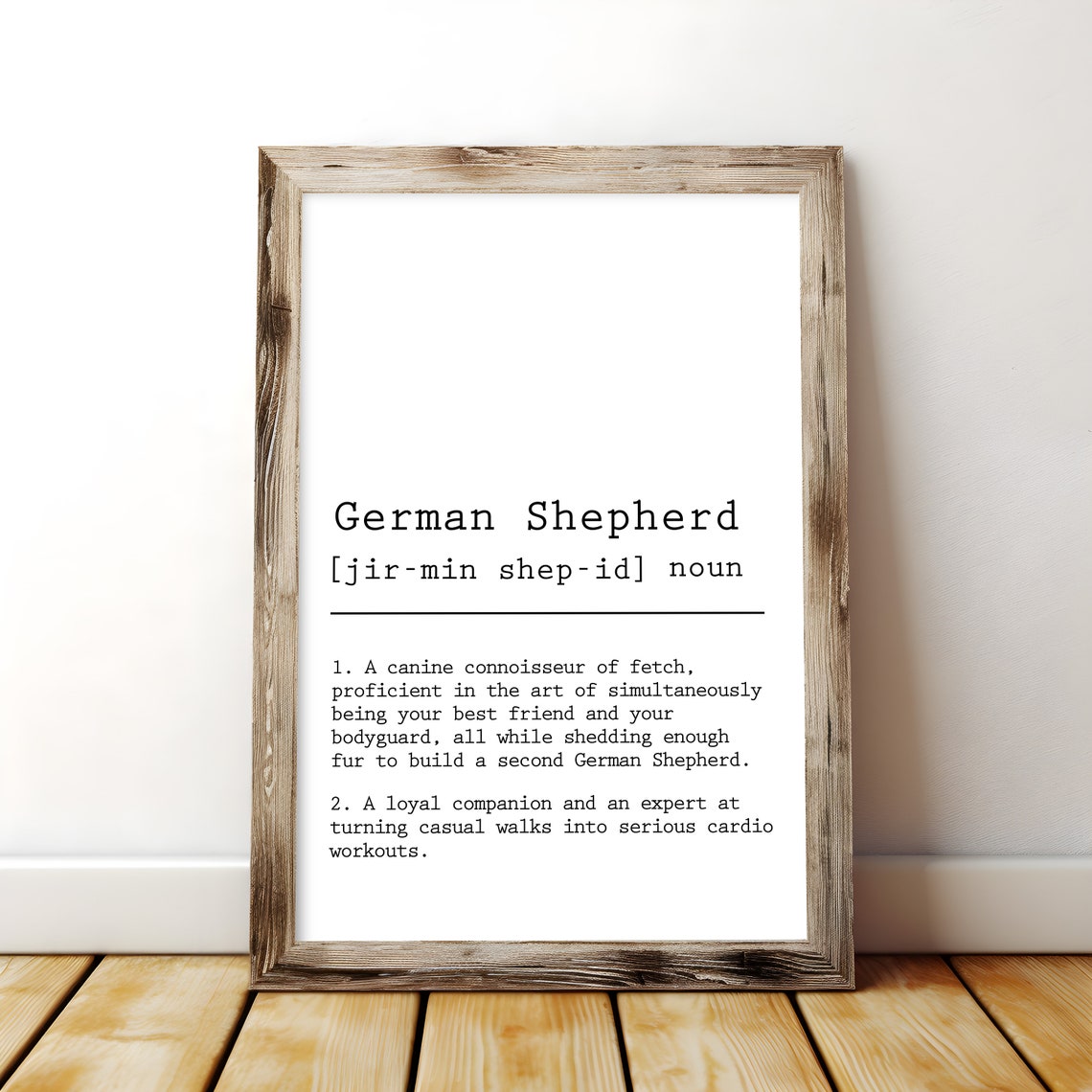 Funny German Shepherd Dictionary Definition Wall Art Definition Print ...