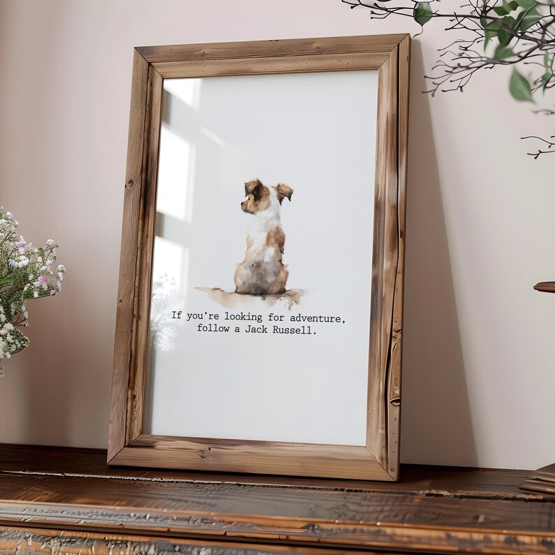 Cute Jack Russell Quote Wall Art Dog Home Decor Dog Quote Print Dog ...