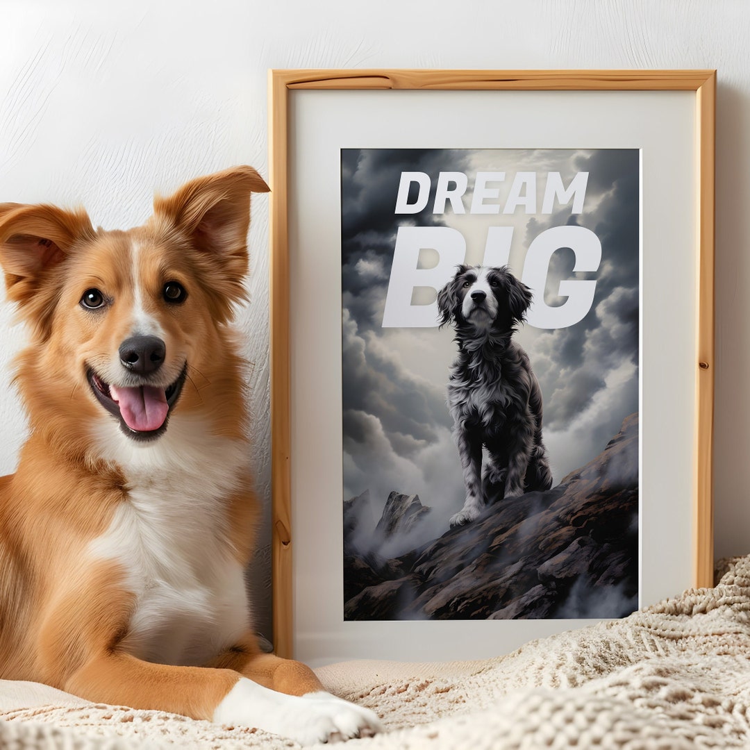 Motivational Dog Poster Printable Dog Wall Art Dog Print Motivational ...