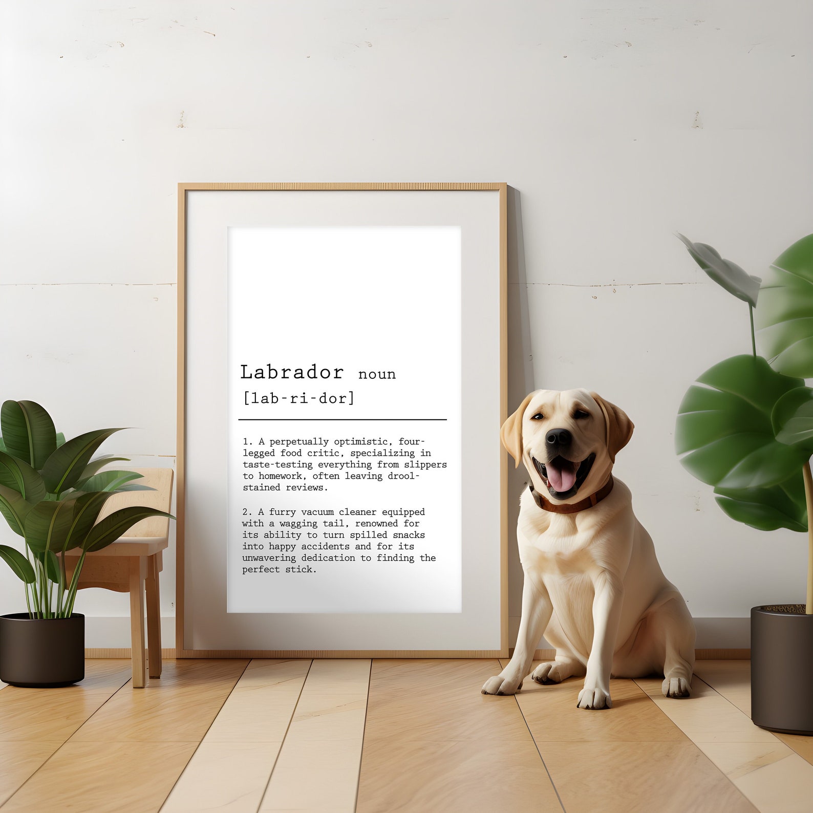 Funny Labrador Dictionary Definition Wall Art Dog Wall Decor Definition ...