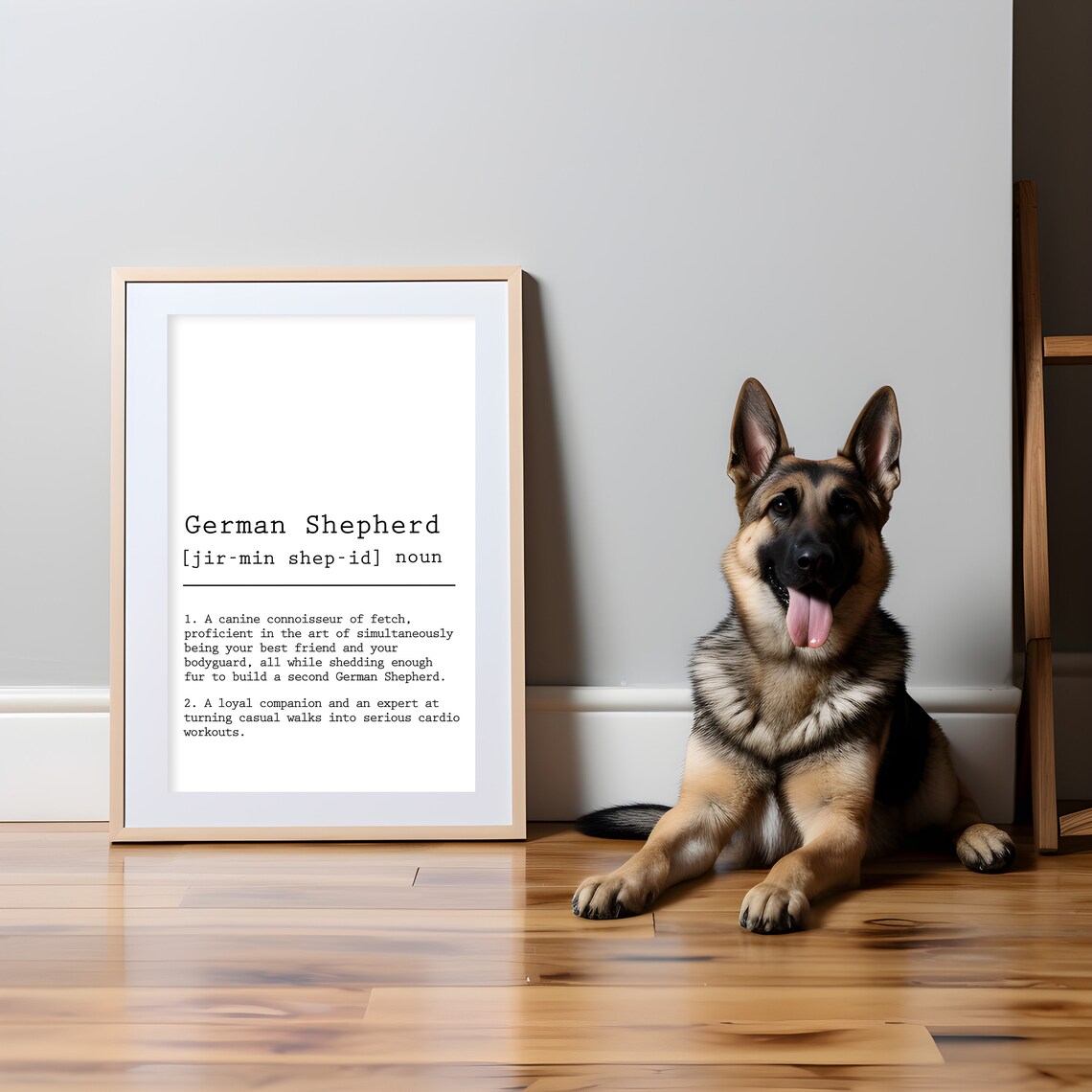 Funny German Shepherd Dictionary Definition Wall Art Definition Print ...