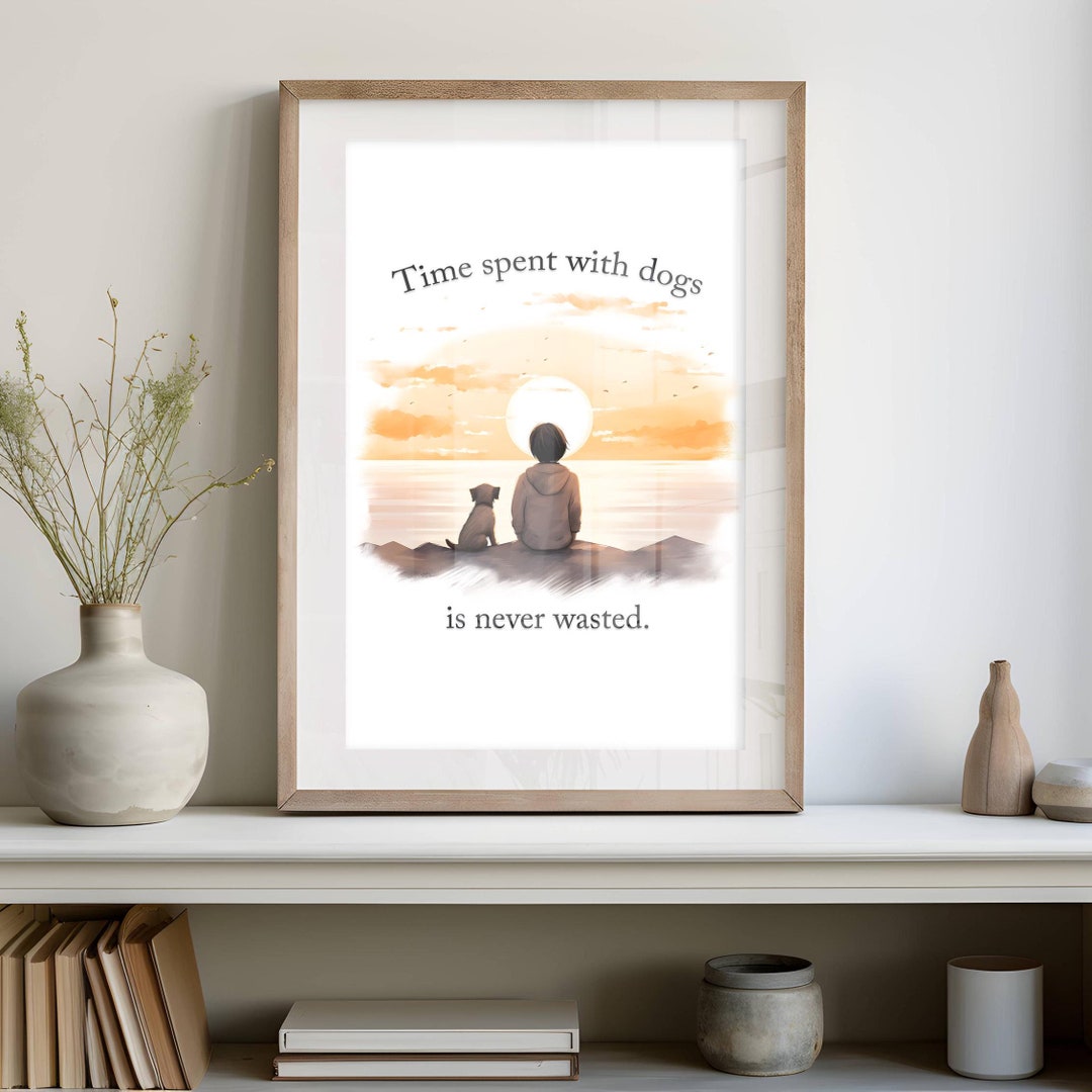 Dog Quote Wall Art Dog Wall Art Minimalist Dog Poster Dog Owner Gift ...