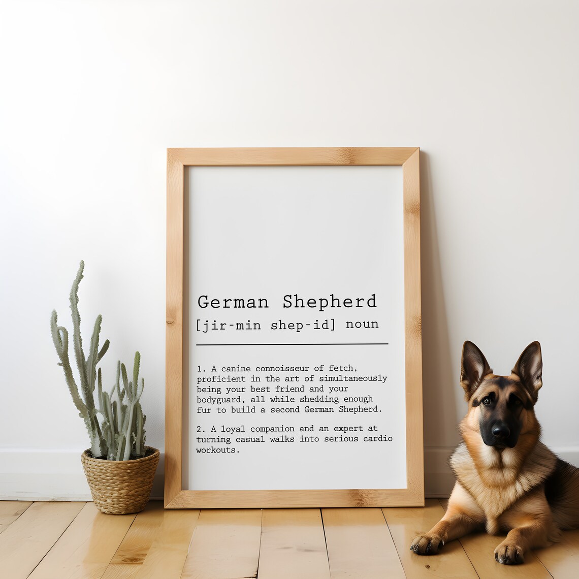 Funny German Shepherd Dictionary Definition Wall Art Definition Print ...