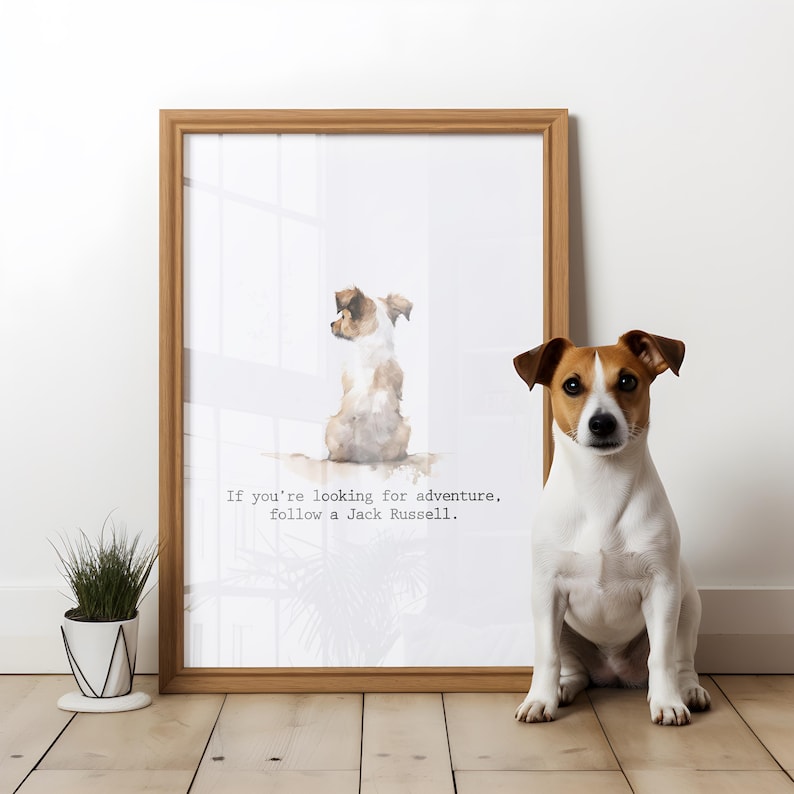 Cute Jack Russell Quote Wall Art Dog Home Decor Dog Quote Print Dog ...