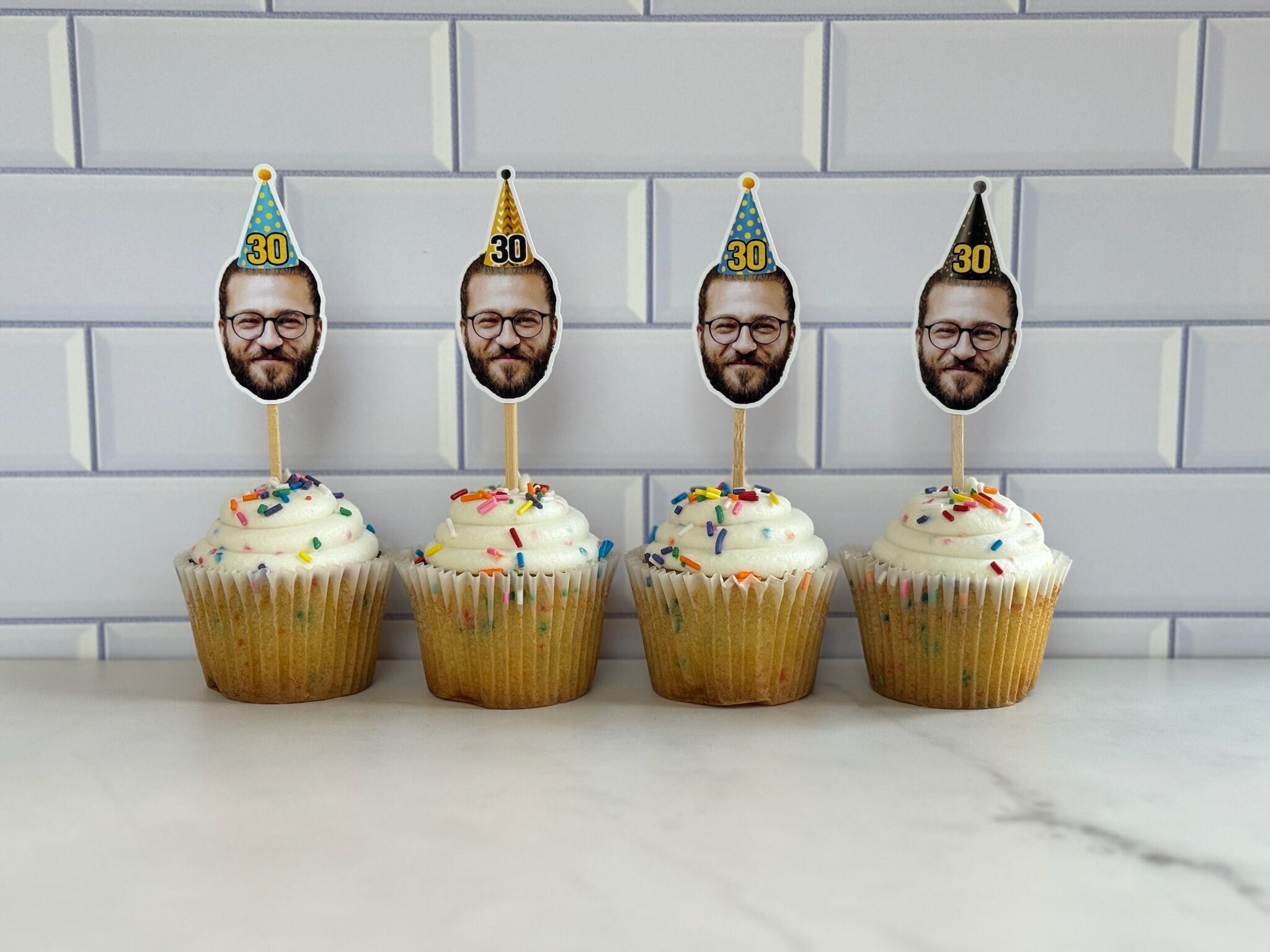 Custom Photo Cupcake Toppers - Etsy