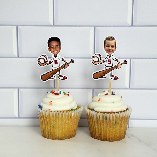 Baseball Cupcake - Etsy