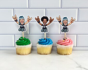 Rockstar Drummer Photo Cupcake Toppers Rock'n Roll Cupcake Toppers Rock ...
