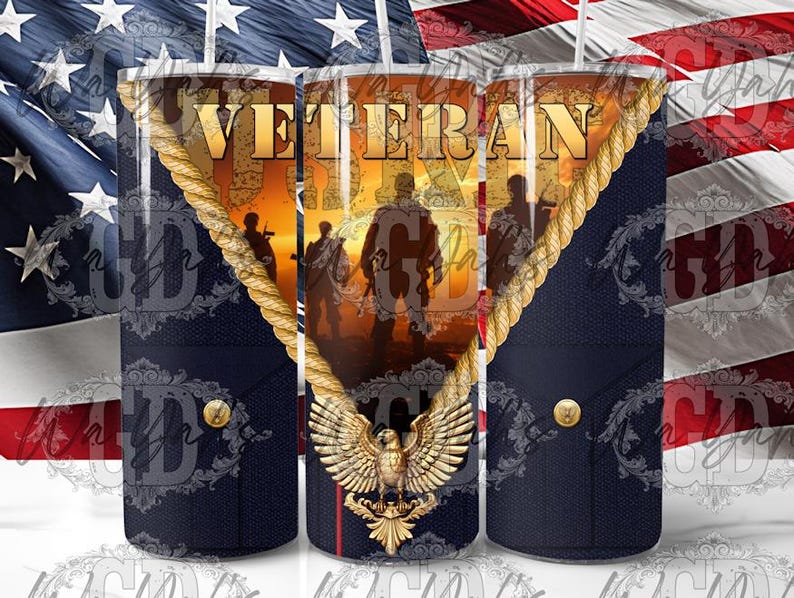 Marine Veteran 20oz Sublimation Tumbler Design Printable PNG for ...