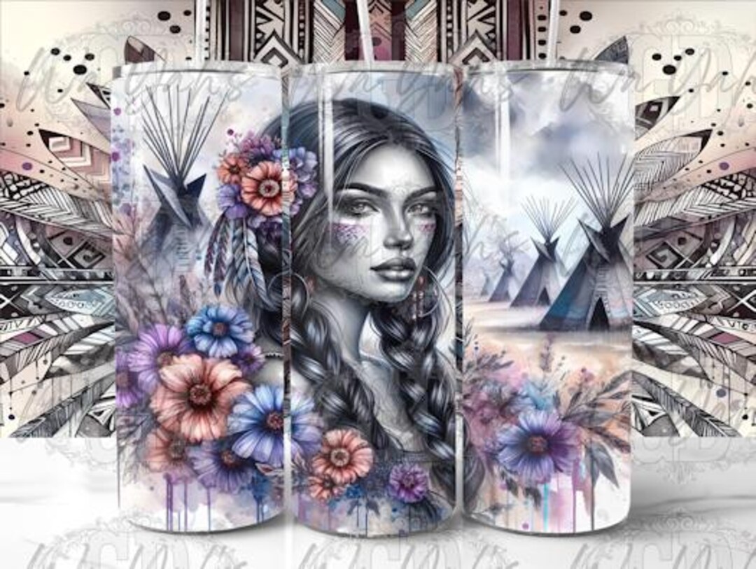 Native | 20oz Sublimation Tumbler Design | Printable PNG for Crafting ...