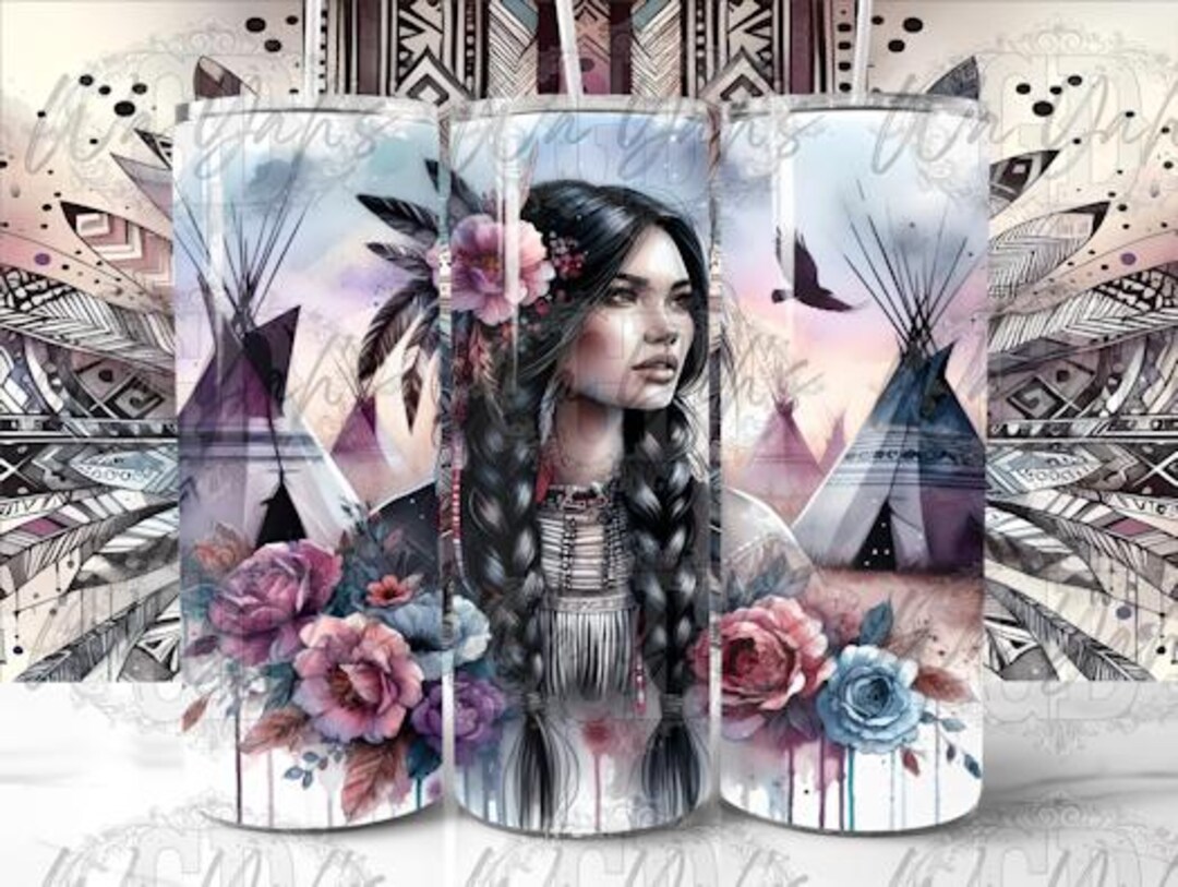 Native | 20oz Sublimation Tumbler Design | Printable PNG for Crafting ...
