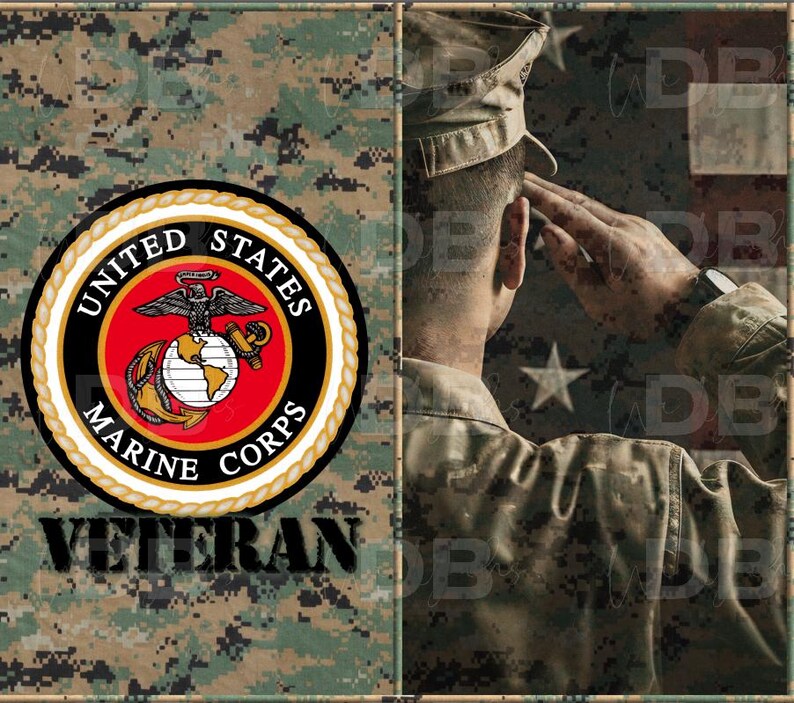 Marine Veteran 20oz Sublimation Tumbler Design - Etsy