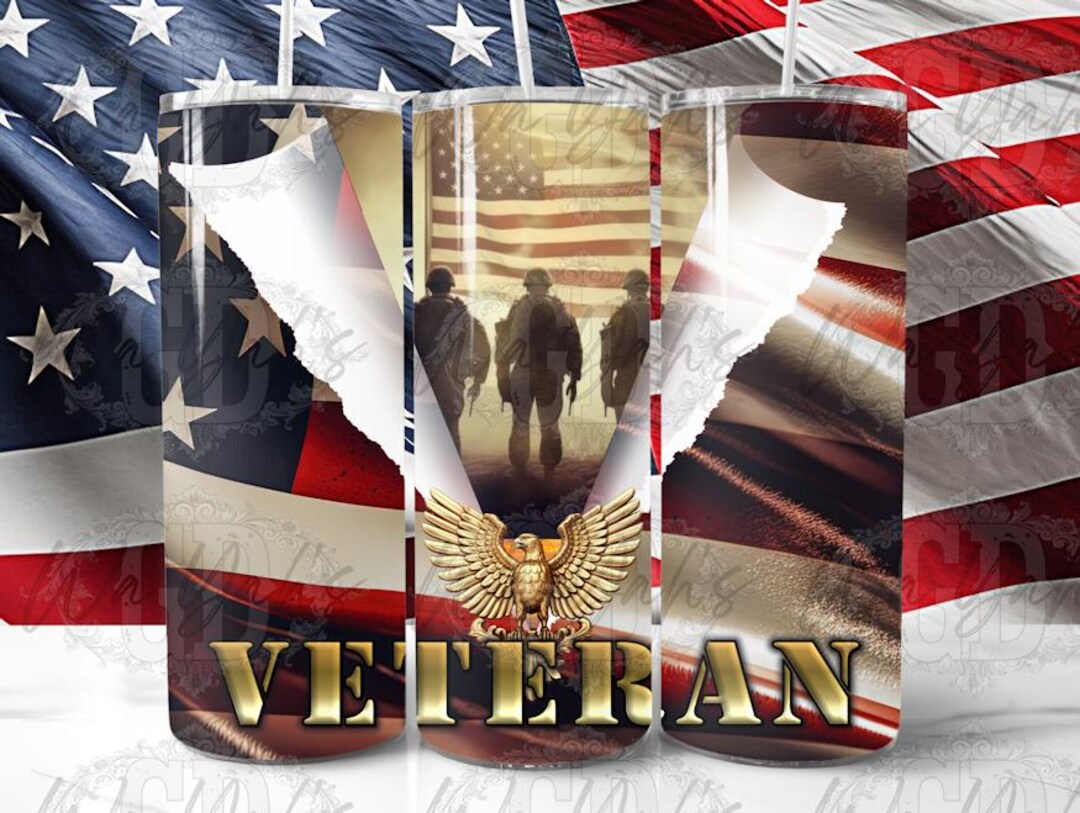 Veteran Sublimation Designs for 20oz Tumblers | Digital Download Wraps ...