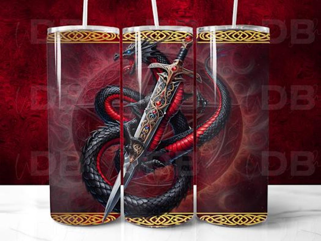 Dragon Dagger Penta Red 20oz Sublimation Tumbler Design - Etsy