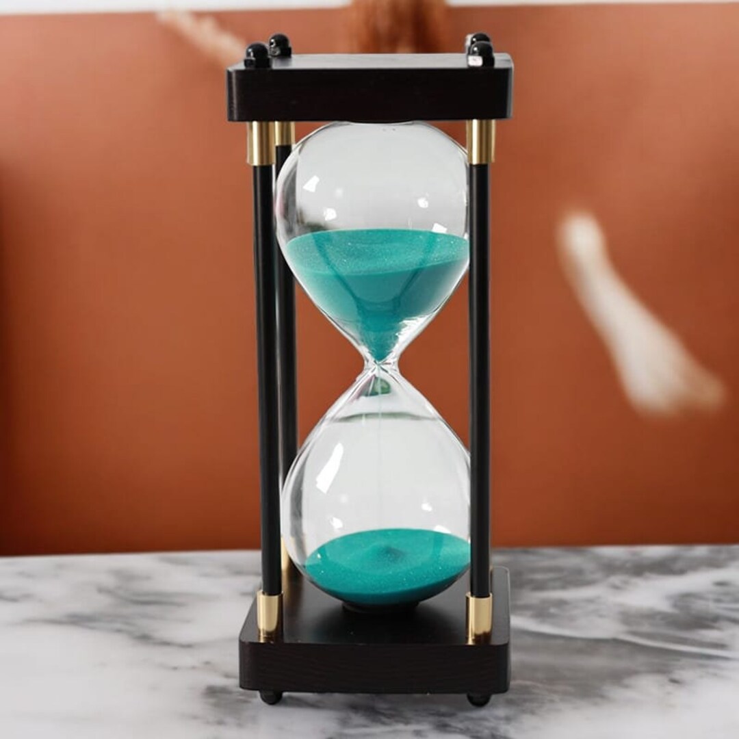 Hourglass, Modern Hourglass, Vintage Metal Hourglass, Office Desk Gift ...