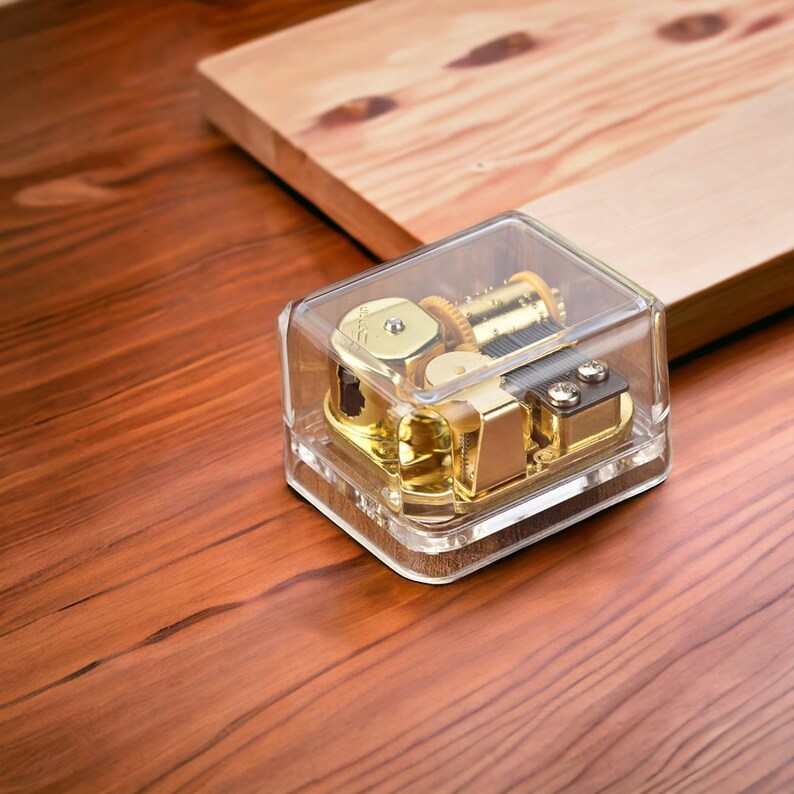 Custom Music Box, Transparent Mechanism With Gold Plating Movement, 18 ...