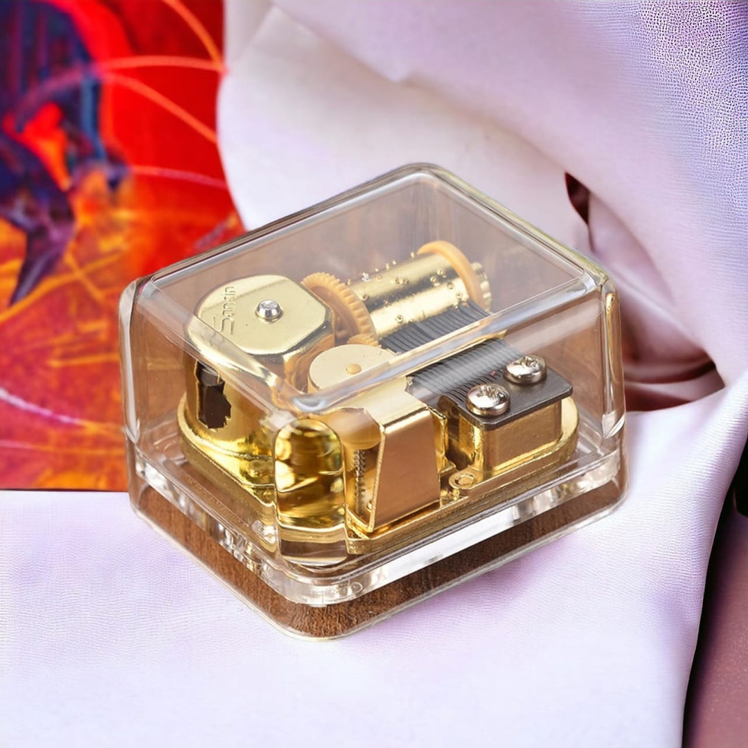 Custom Music Box, Transparent Mechanism With Gold Plating Movement, 18 ...