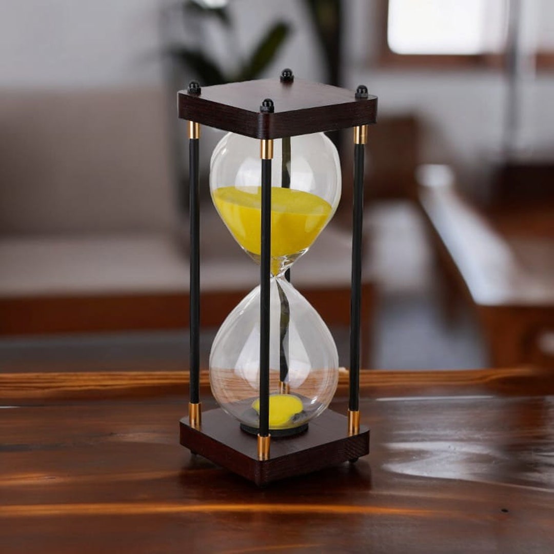 Hourglass, Modern Hourglass, Vintage Metal Hourglass, Office Desk Gift ...