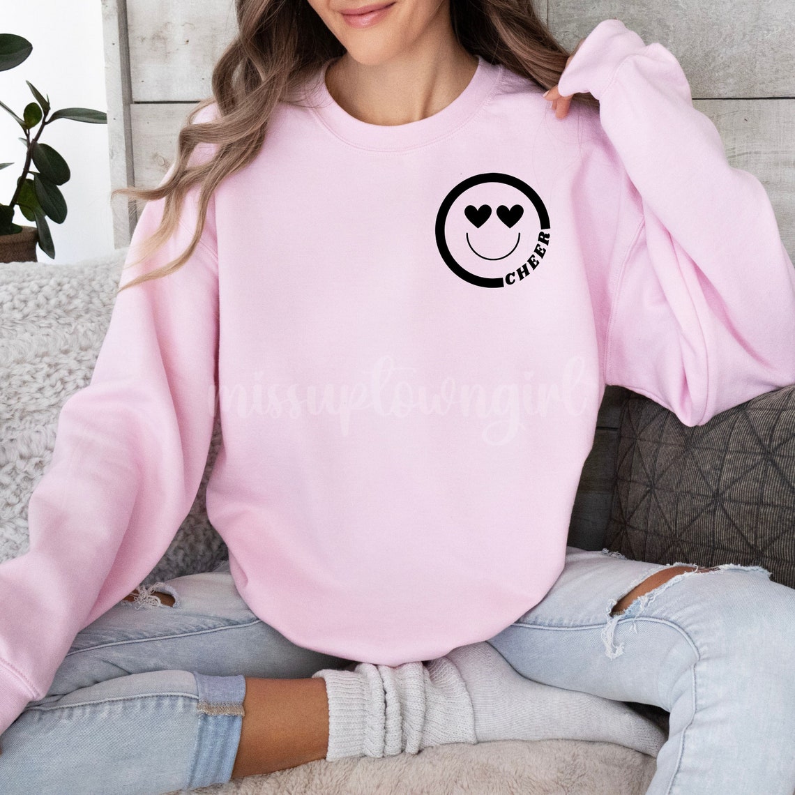 Cheer - Allstar Cheer - Cheerleading - Heart Eyes Smiley Face - Etsy