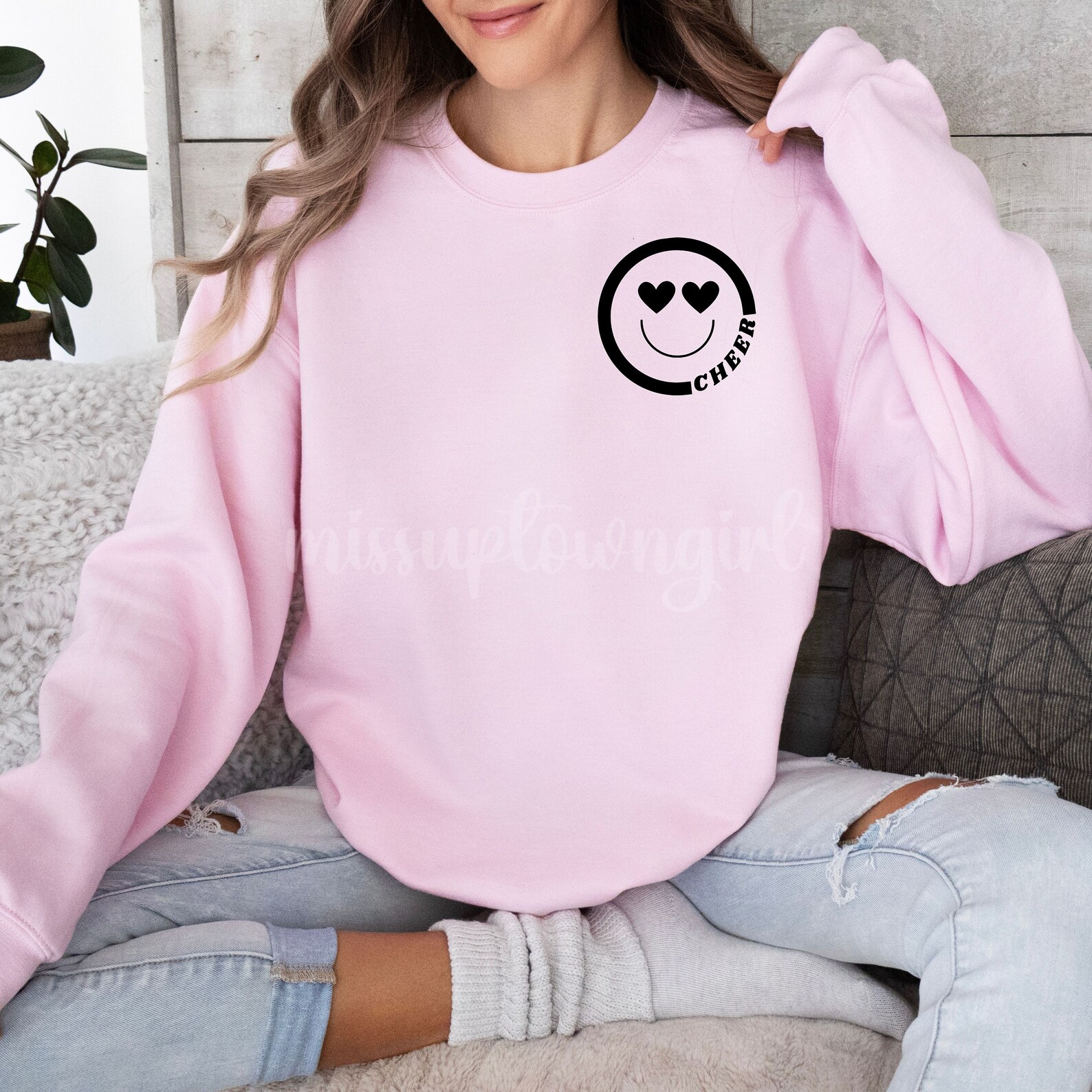Cheer - Allstar Cheer - Cheerleading - Heart Eyes Smiley Face - Etsy