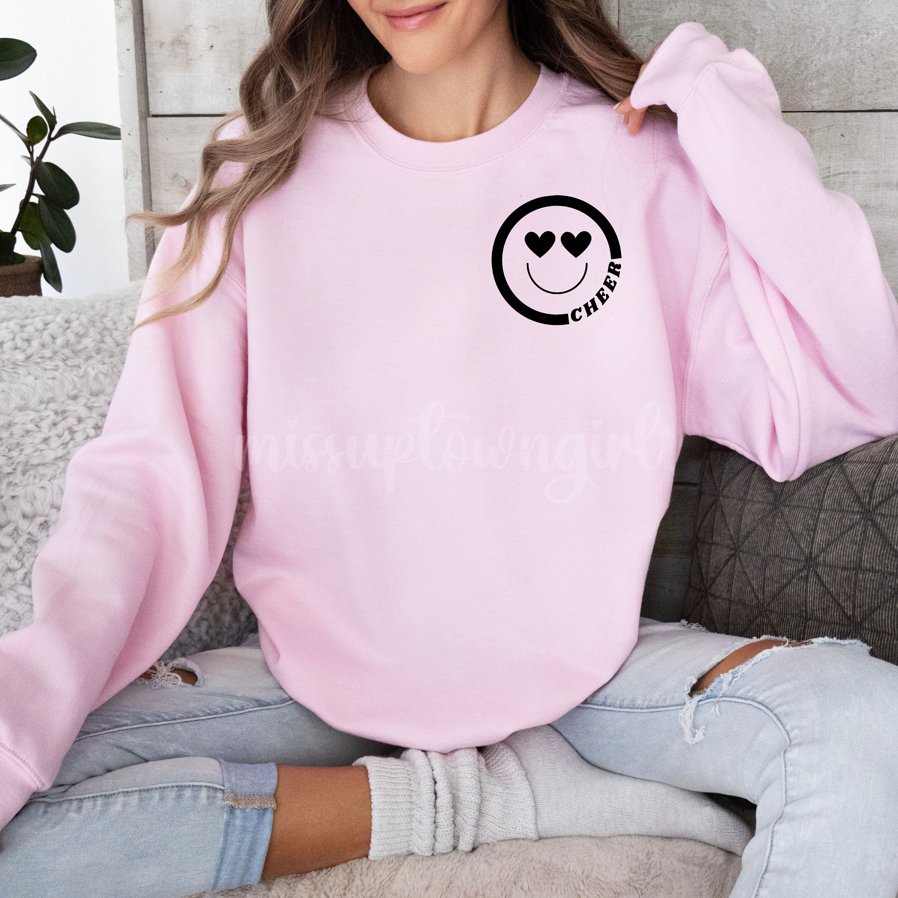 Cheer - Allstar Cheer - Cheerleading - Heart Eyes Smiley Face - Etsy