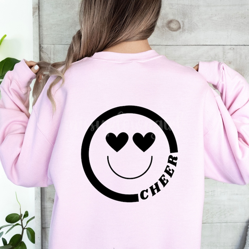 Cheer - Allstar Cheer - Cheerleading - Smiley Face - Etsy