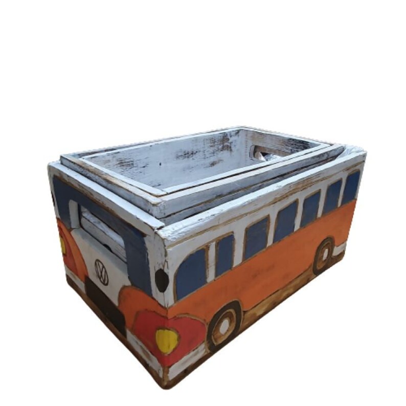 Handcrafted Wooden Campervan Storage Crates/ Boxes. Hand Painted Crates ...