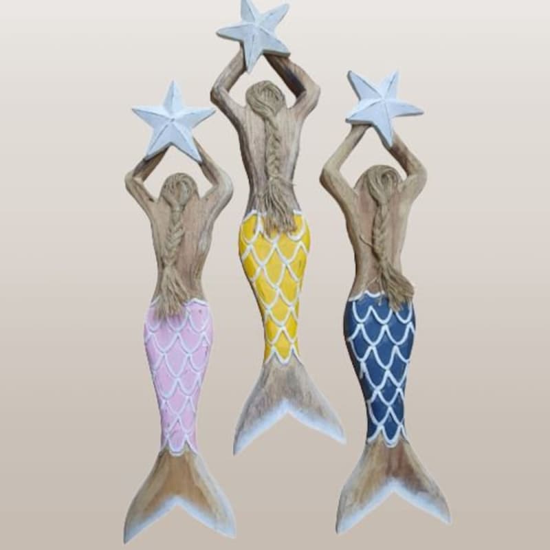 Pink Hanging Mermaid - Etsy UK