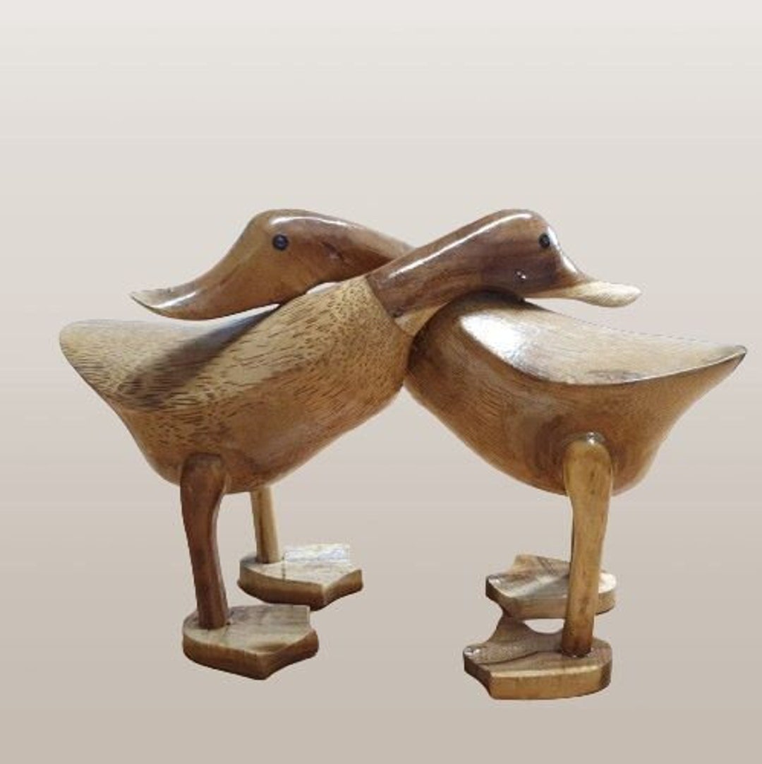Bamboo Hugging Ducks Ornament, Duck Statue, Sculpture, Home Decoration ...